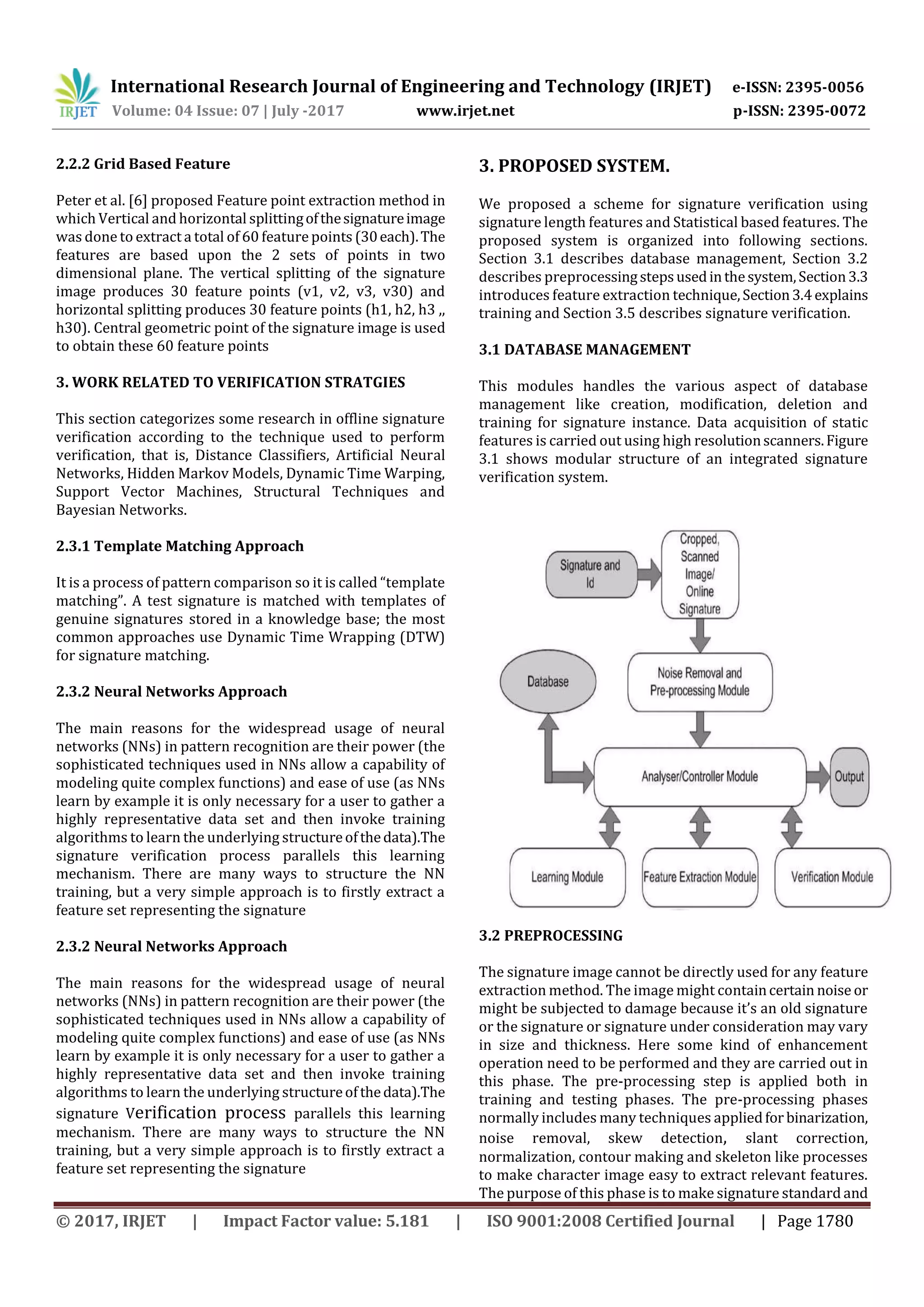 A Fusion Of Statistical Distance And Signature Length Based Approach