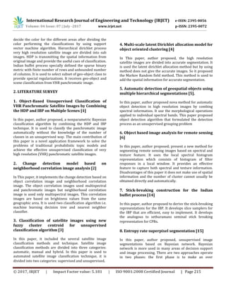 Object based Classification of Satellite Images by Combining the HDP, IBP and k-mean on Multiple ...