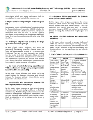 Object based Classification of Satellite Images by Combining the HDP, IBP and k-mean on Multiple ...