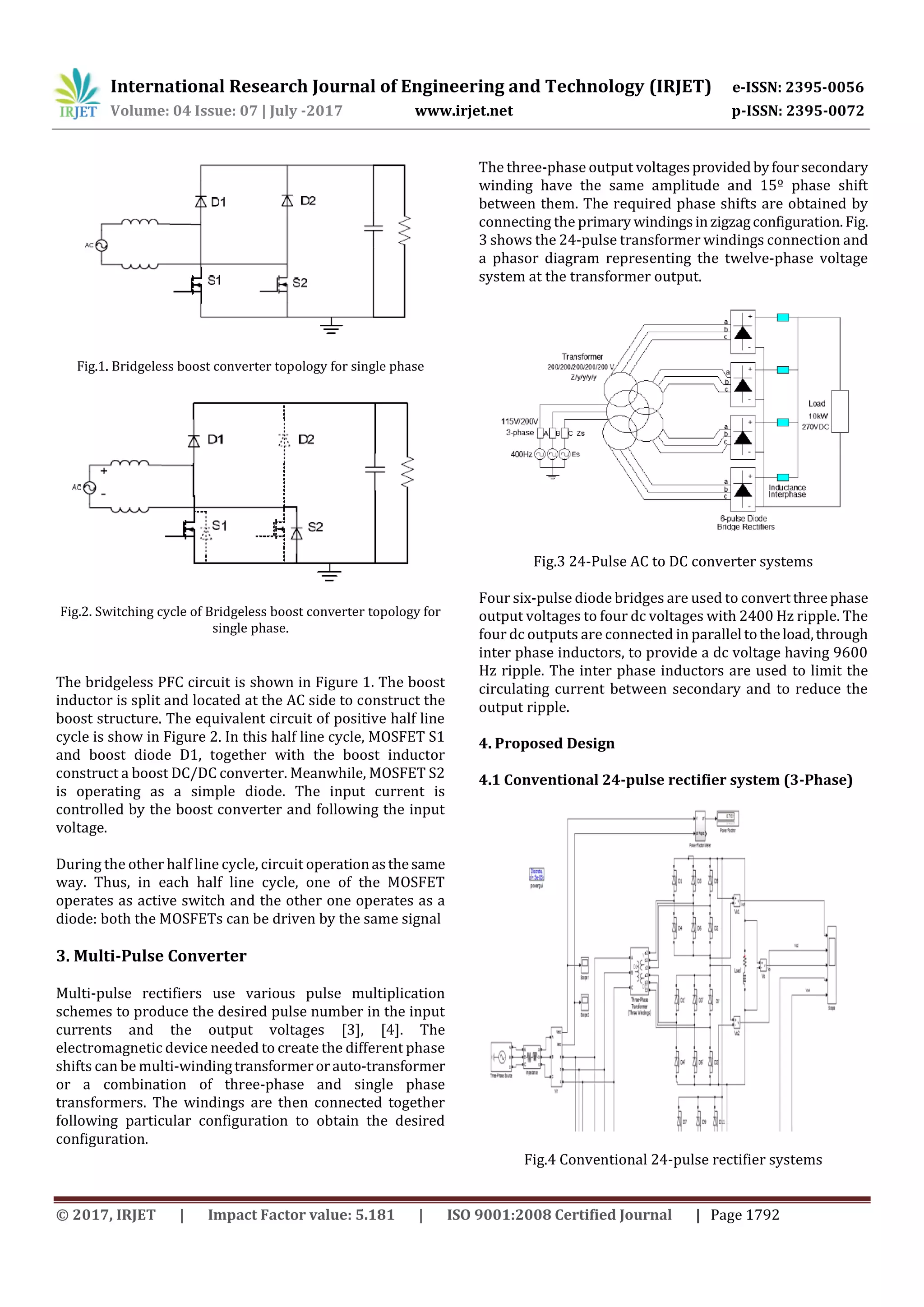 Efficient Power Factor Correction For Multipulse Bridgeless Active Boost Converter 3 Phase Ac-Dc ...