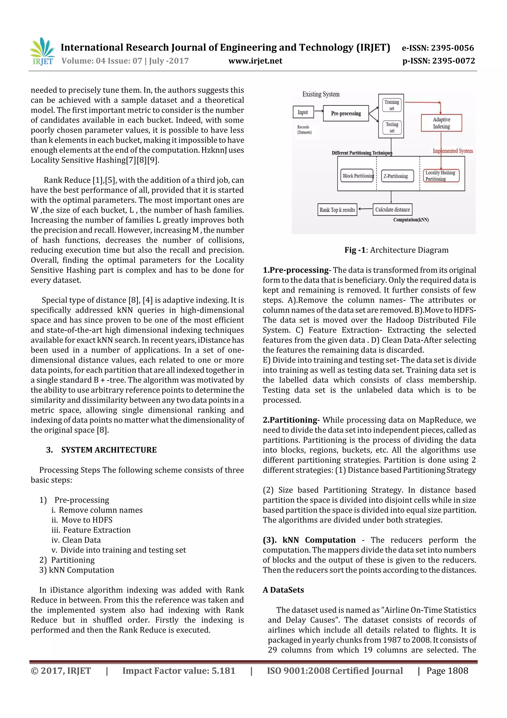 Parallel KNN for Big Data using Adaptive Indexing | PDF