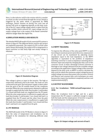 Grid Connected Photovoltaic System with Energy Management Scheme | PDF