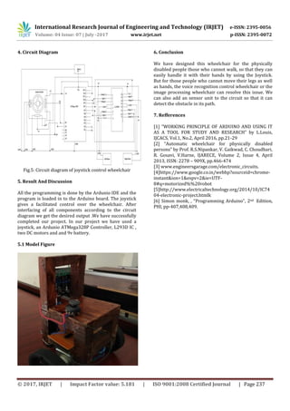 Joystick Controlled Wheelchair | PDF | Free Download