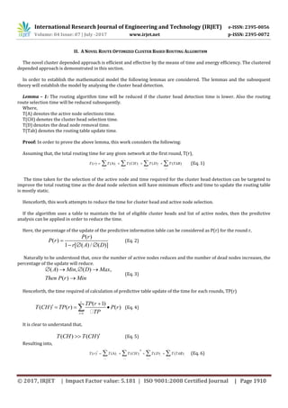 A Novel Route Optimized Cluster Based Routing Protocol for Pollution Controlling Network ...