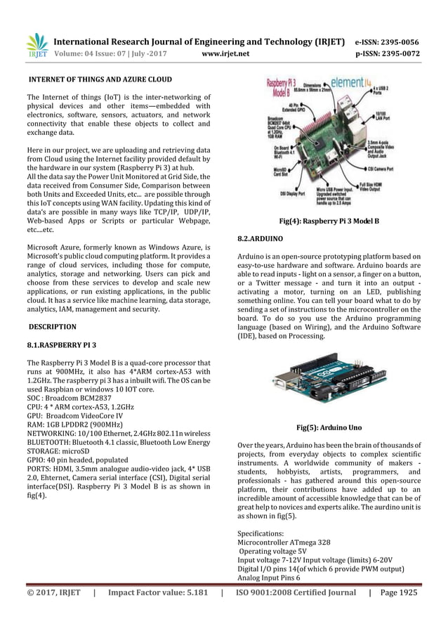 IoT Based Control and Monitoring of Smart Grid and Power Theft Detection by Locating Area | PDF