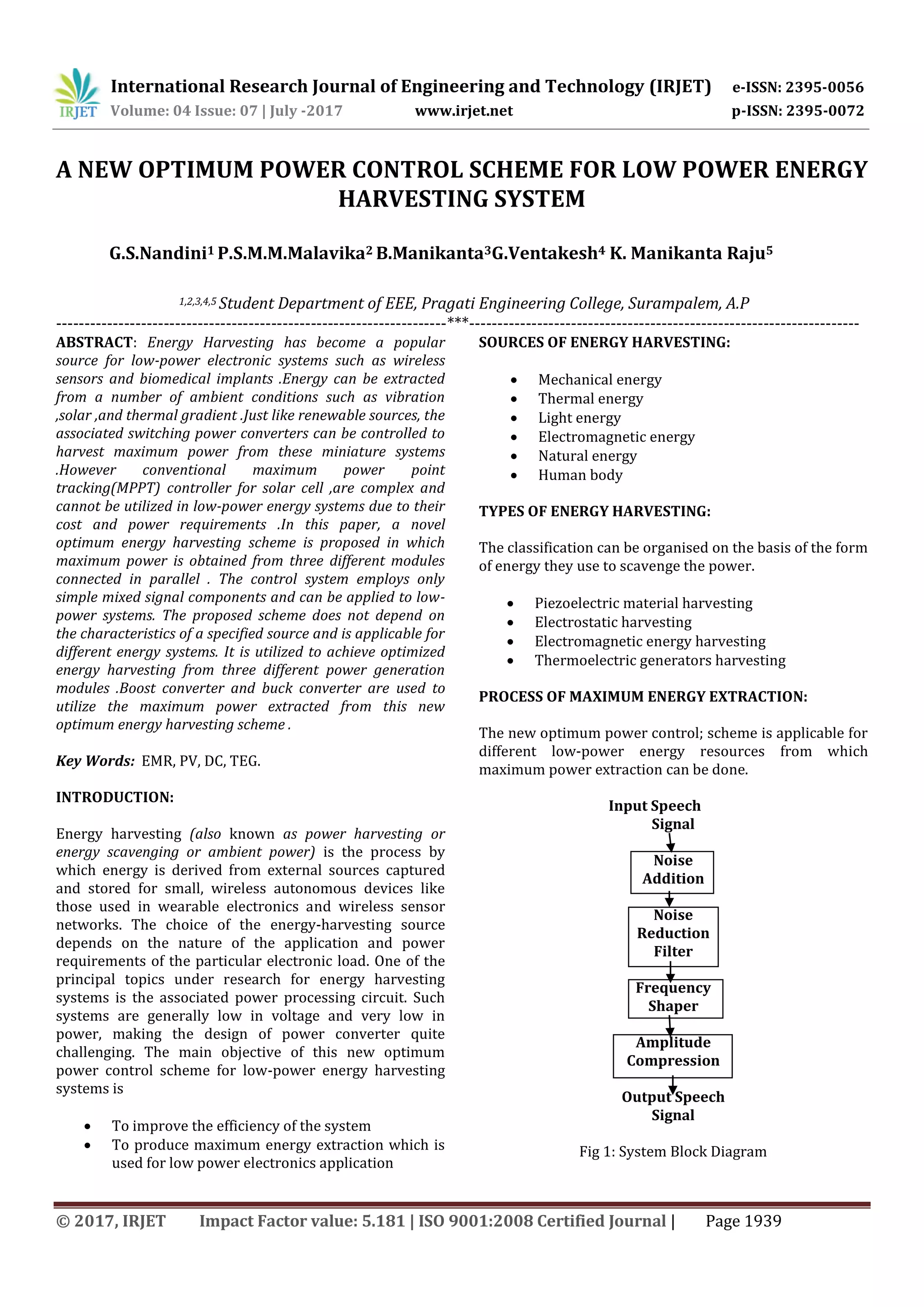 A New Optimum Power Control Scheme for Low Power Energy Harvesting ...