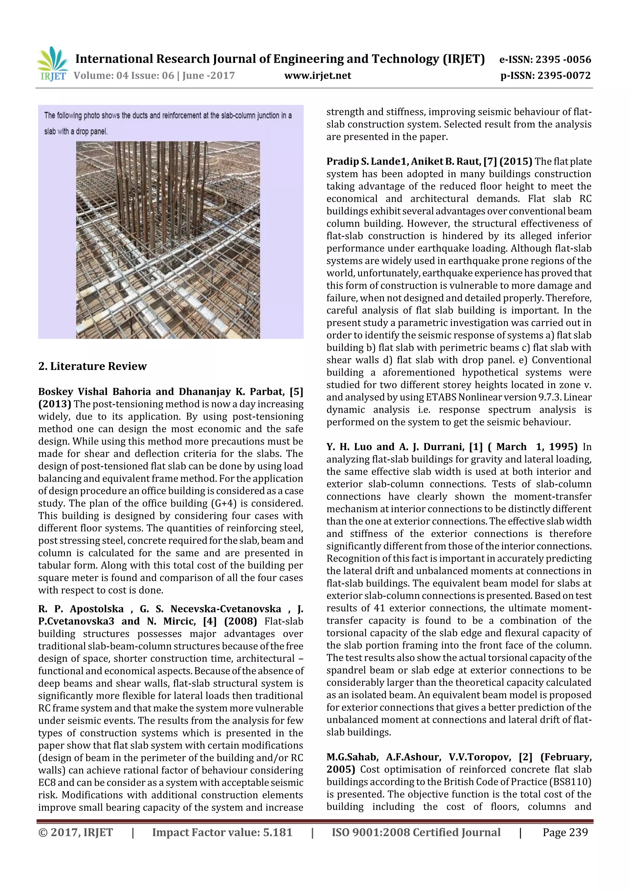 Comparative Study of Post Tensioned and RCC Flat Slab in Multi-Storey ...