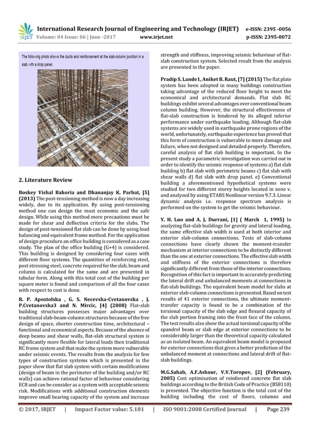 Comparative Study of Post Tensioned and RCC Flat Slab in Multi-Storey ...