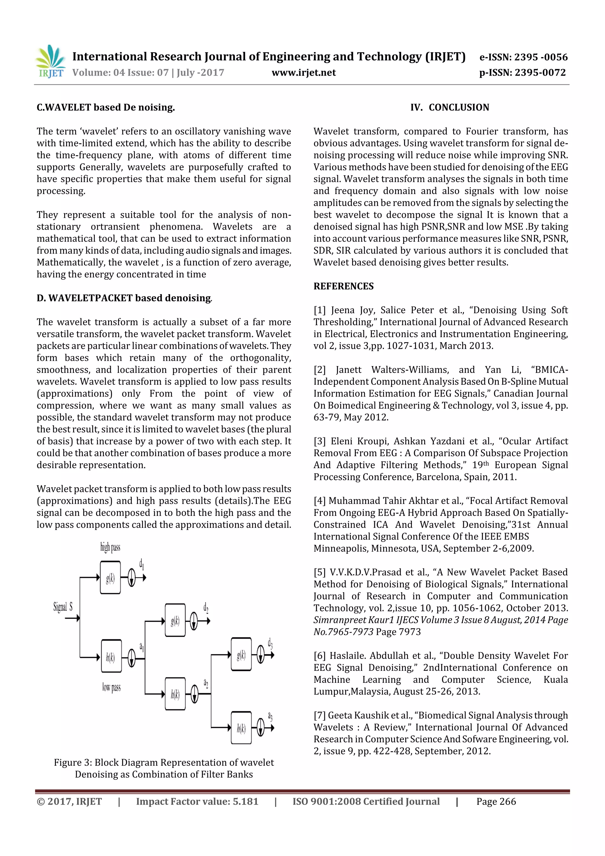 Denoising of EEG Signals for Analysis of Brain Disorders: A Review | PDF