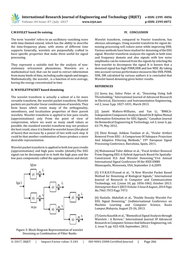 Denoising of EEG Signals for Analysis of Brain Disorders: A Review | PDF