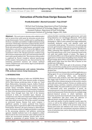 Extraction of Pectin from Unripe Banana Peel | PDF | Gardening | Home & Garden