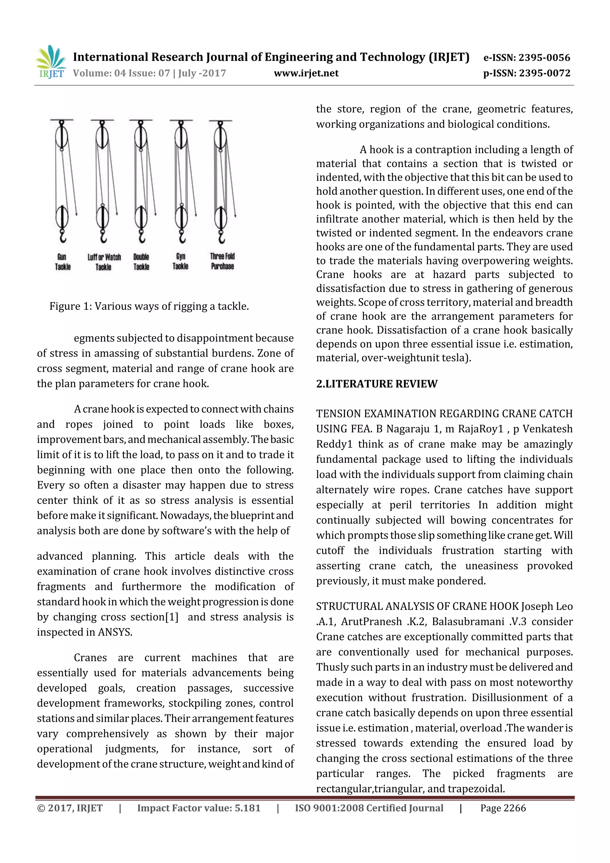 Static Structural Analysis of Crane Hook | PDF