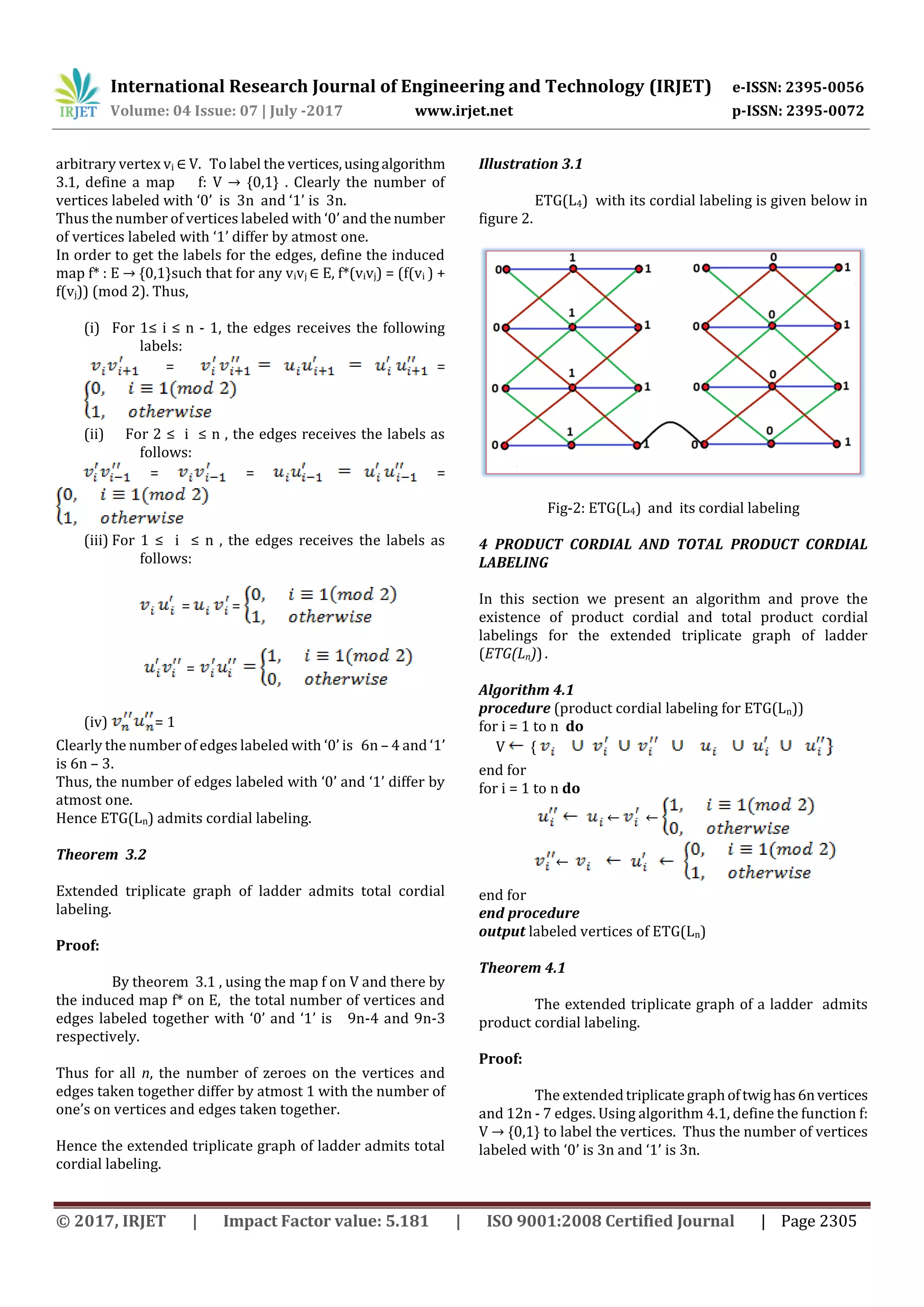 Cordial Labelings In The Context Of Triplication Pdf Science