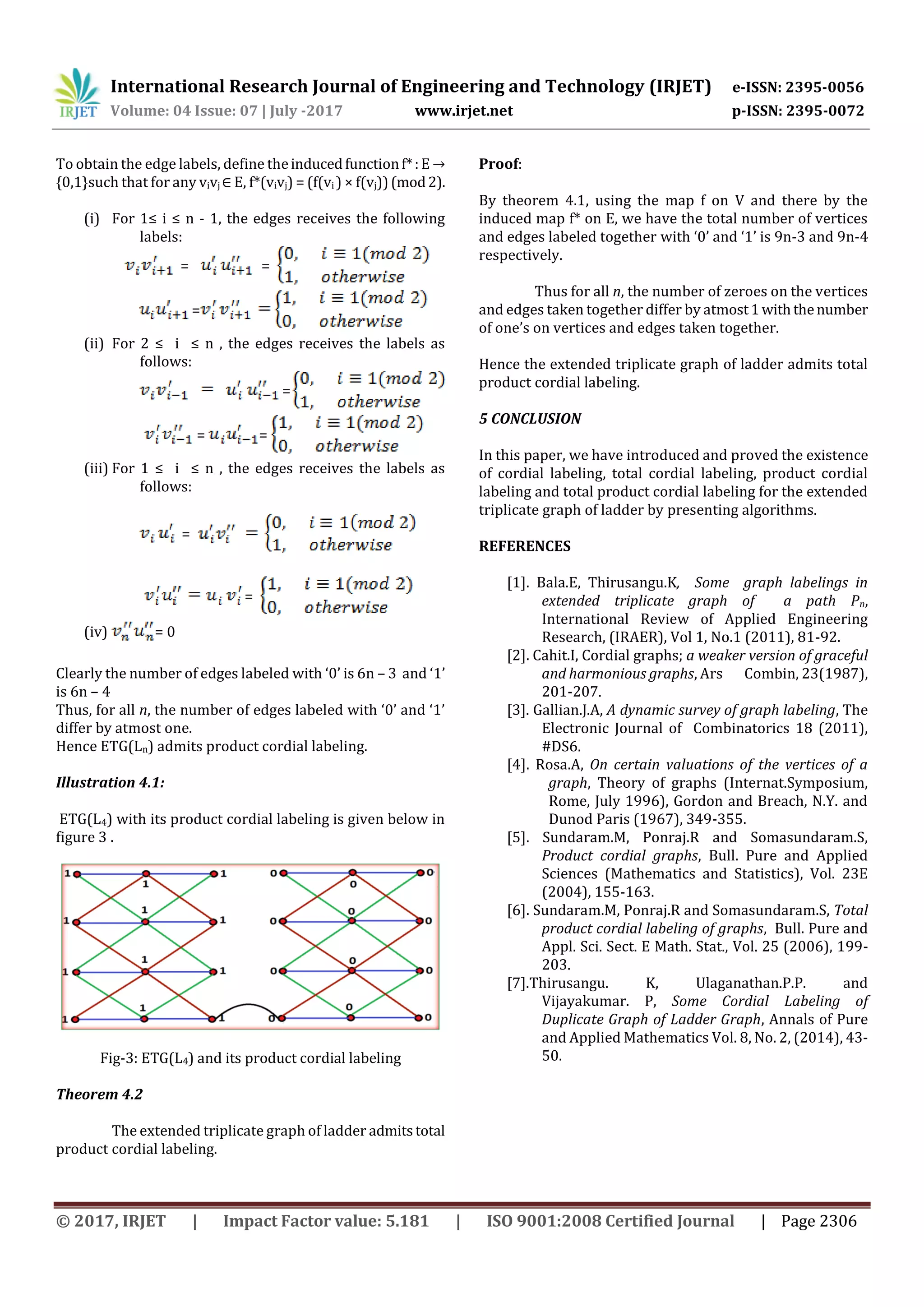 Cordial Labelings In The Context Of Triplication Pdf Science