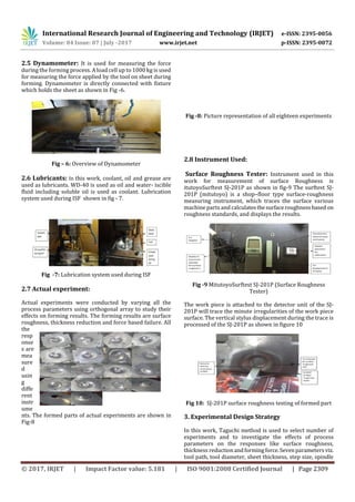 Computer Aided Manufacturing Factors Affecting Reduction of Surface Roughness and Thickness in ...