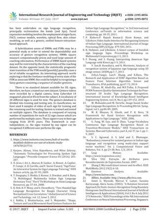 Gesture Acquisition and Recognition of Sign Language | PDF