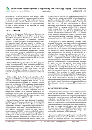 Modified PREQ in HWMP for Congestion Avoidance in Wireless Mesh Network | PDF