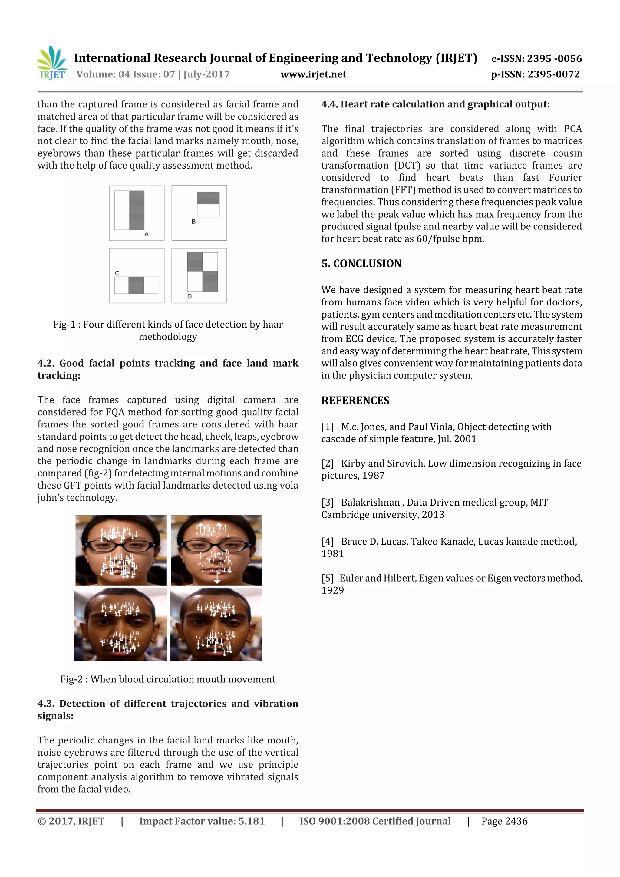 Heartbeat Rate Measurement from Facial Video | PDF