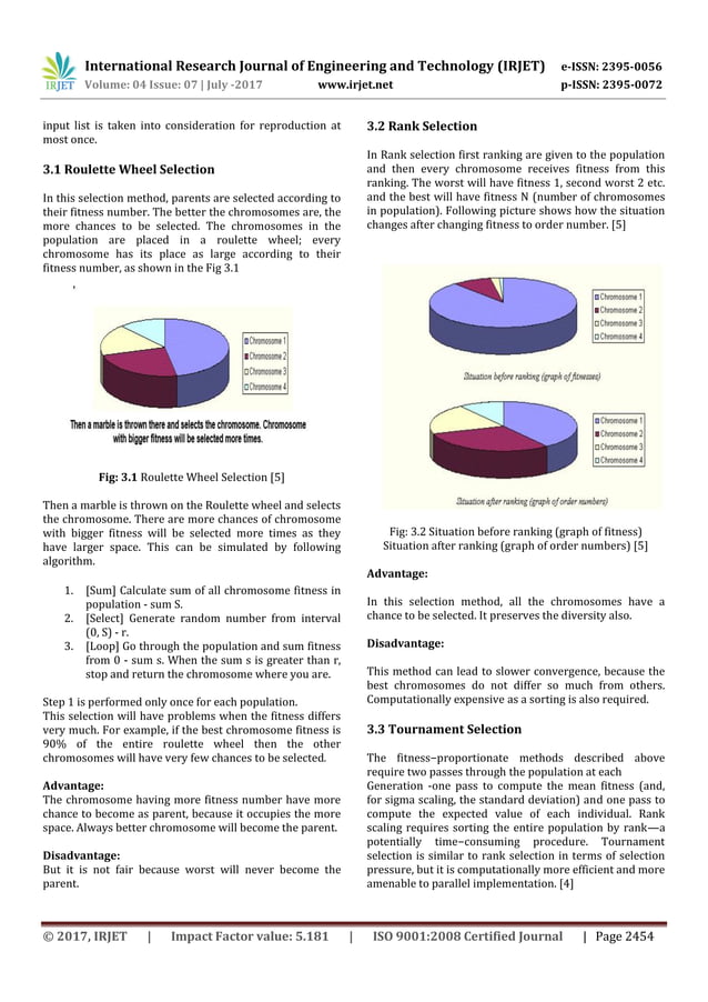 A Comparative Analysis of Genetic Algorithm Selection Techniques | PDF