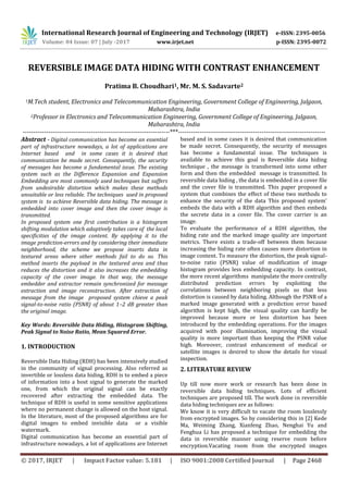 Reversible Image Data Hiding with Contrast Enhancement | PDF