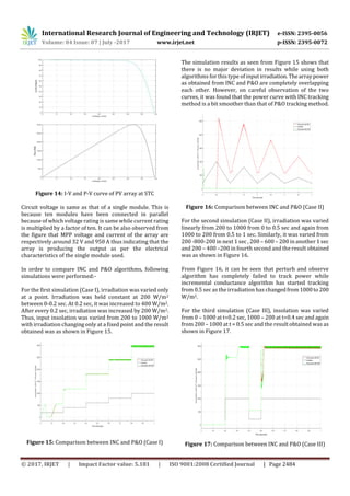 Modeling and Simulation of PV Array in Matlab/Simulink for Comparison of Perturb and Observe ...