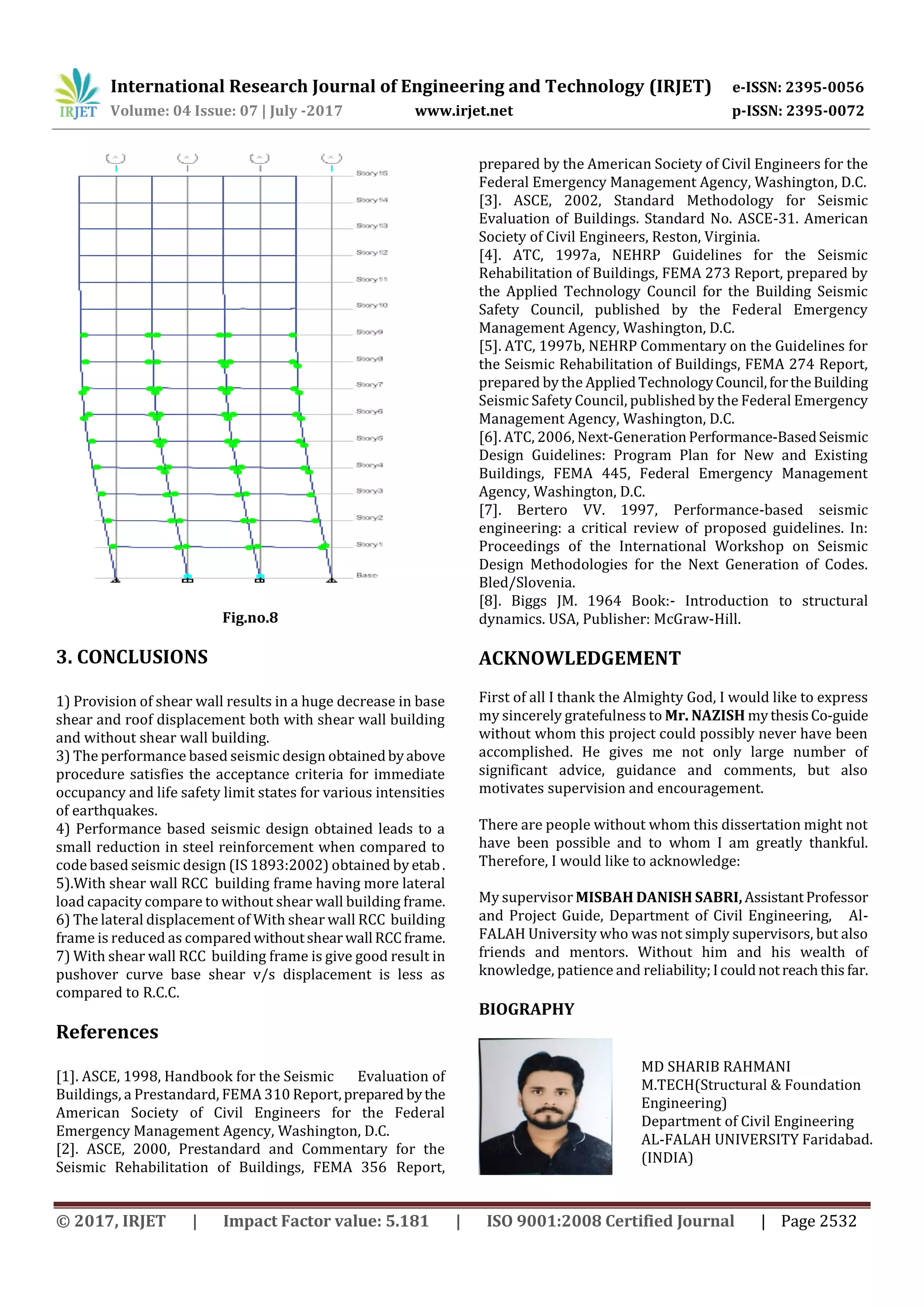 Non Linear Analysis Of Rcc Building With And Without Shear Wall Pdf Computer Software And