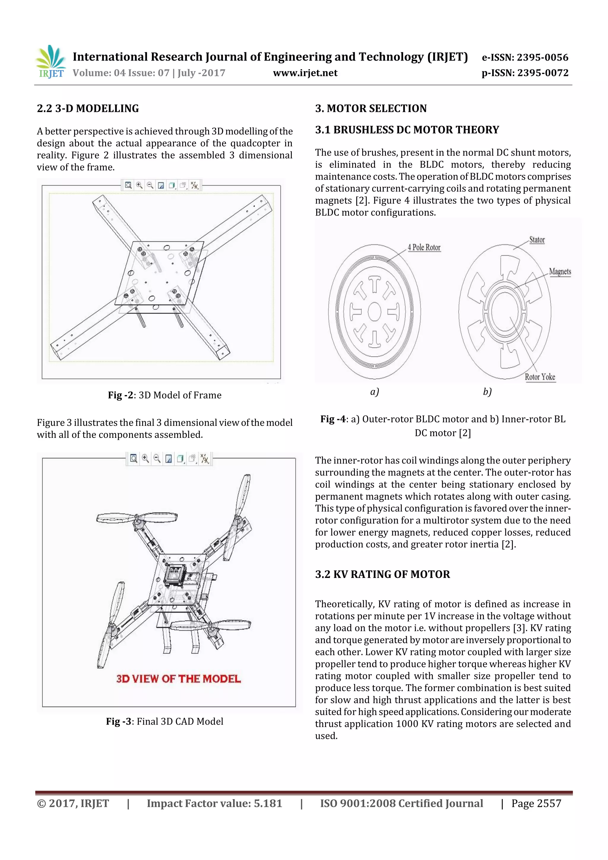 Design and Development of a Quadrotor – A Didactic Approach | PDF