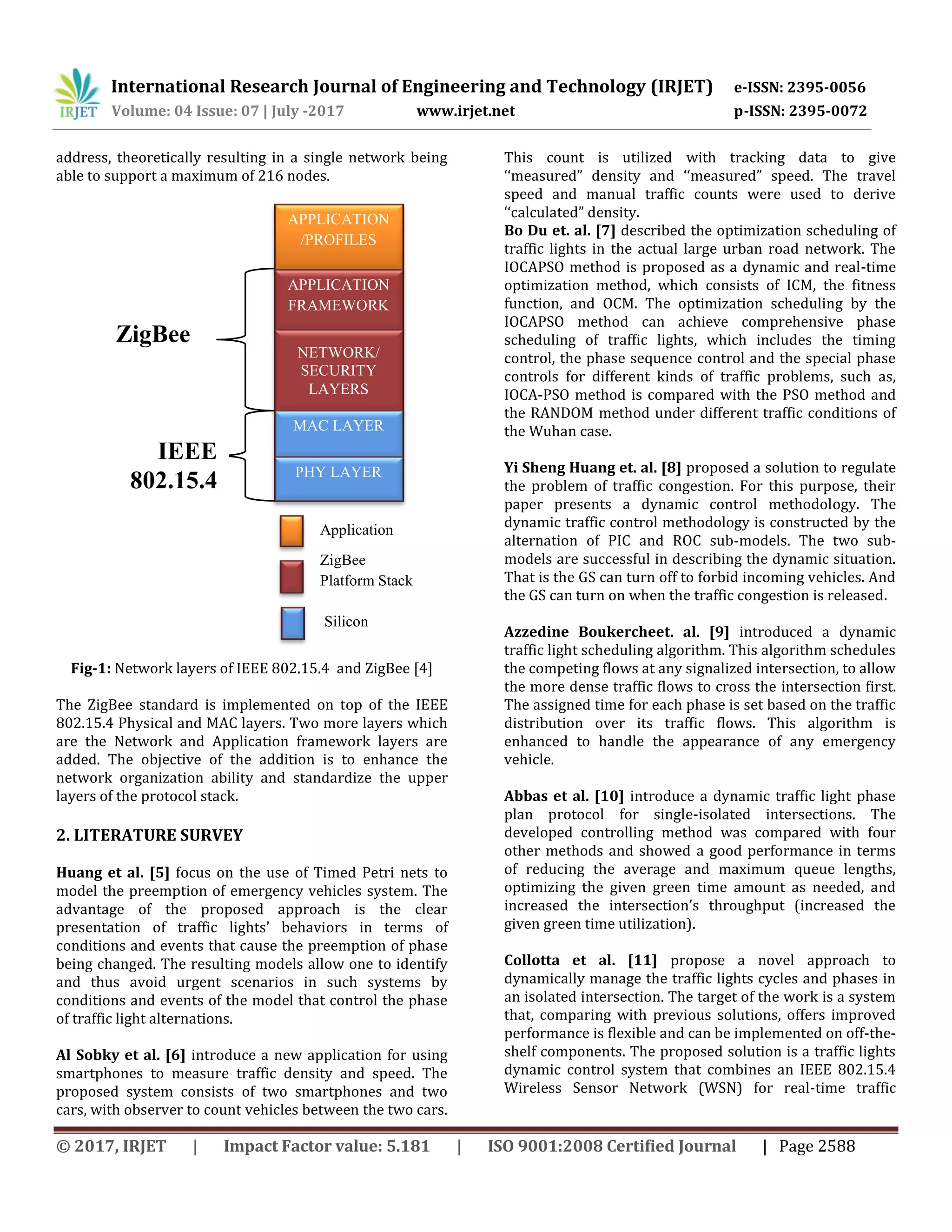 Traffic Lights Control System for Indian Cities using WSN and Fuzzy Control | PDF | Internet of ...