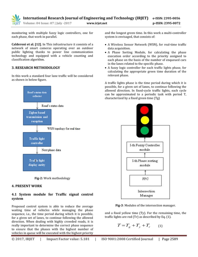 Traffic Lights Control System for Indian Cities using WSN and Fuzzy Control | PDF | Internet of ...