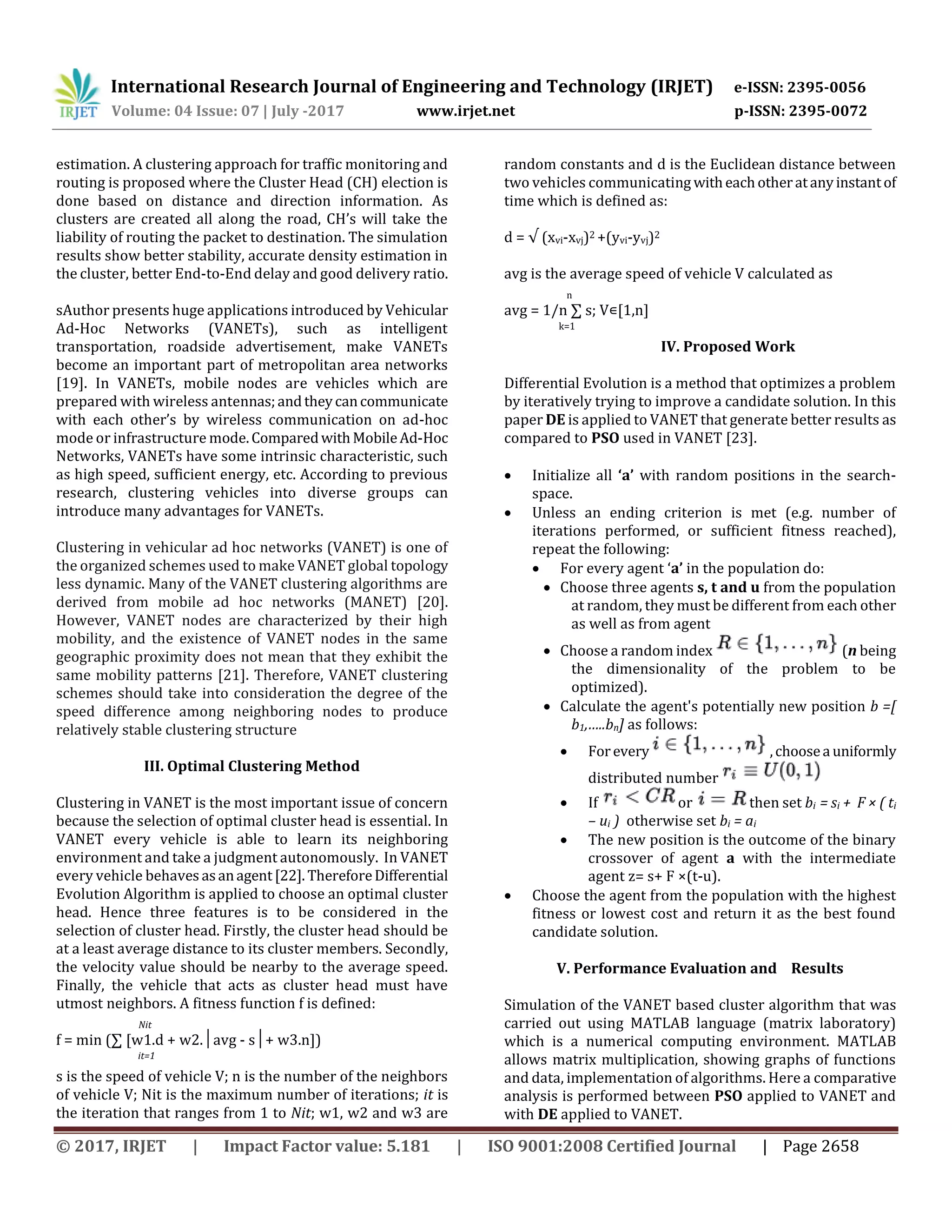 A Novel De Routing Scheme For Vehicular Ad Hoc Network Pdf Computer Networking Computing