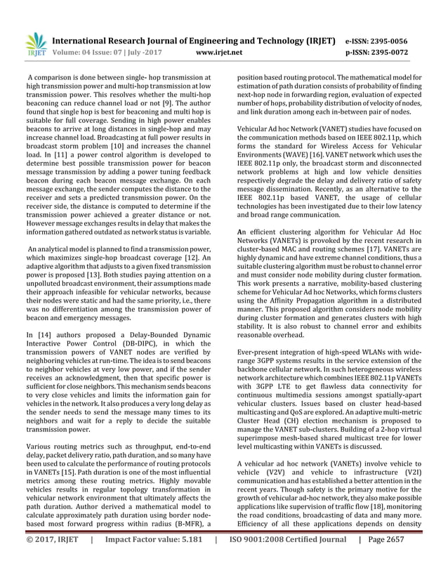 A Novel De Routing Scheme For Vehicular Ad Hoc Network Pdf Computer