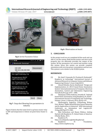 Raspberry Pi Based Industrial Process Monitoring Over Android and Controlling Through Zigbee ...