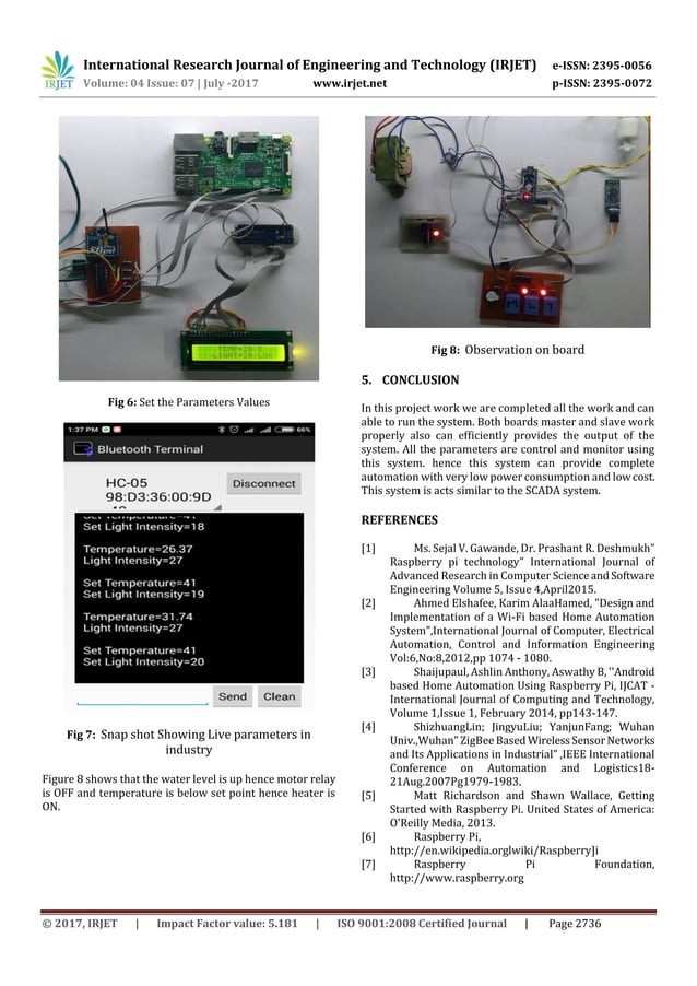 Raspberry Pi Based Industrial Process Monitoring Over Android and Controlling Through Zigbee ...