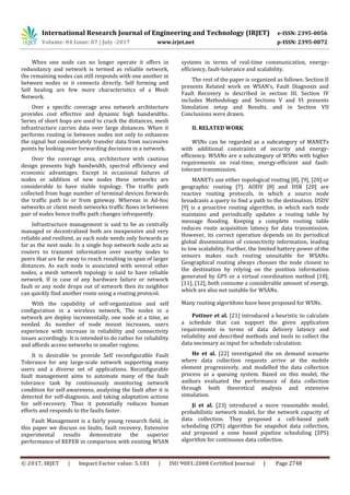 Real-Time, Fault Tolerance and Energy-Efficiency (REFER) Enhancement in Wireless Sensor Actuator ...