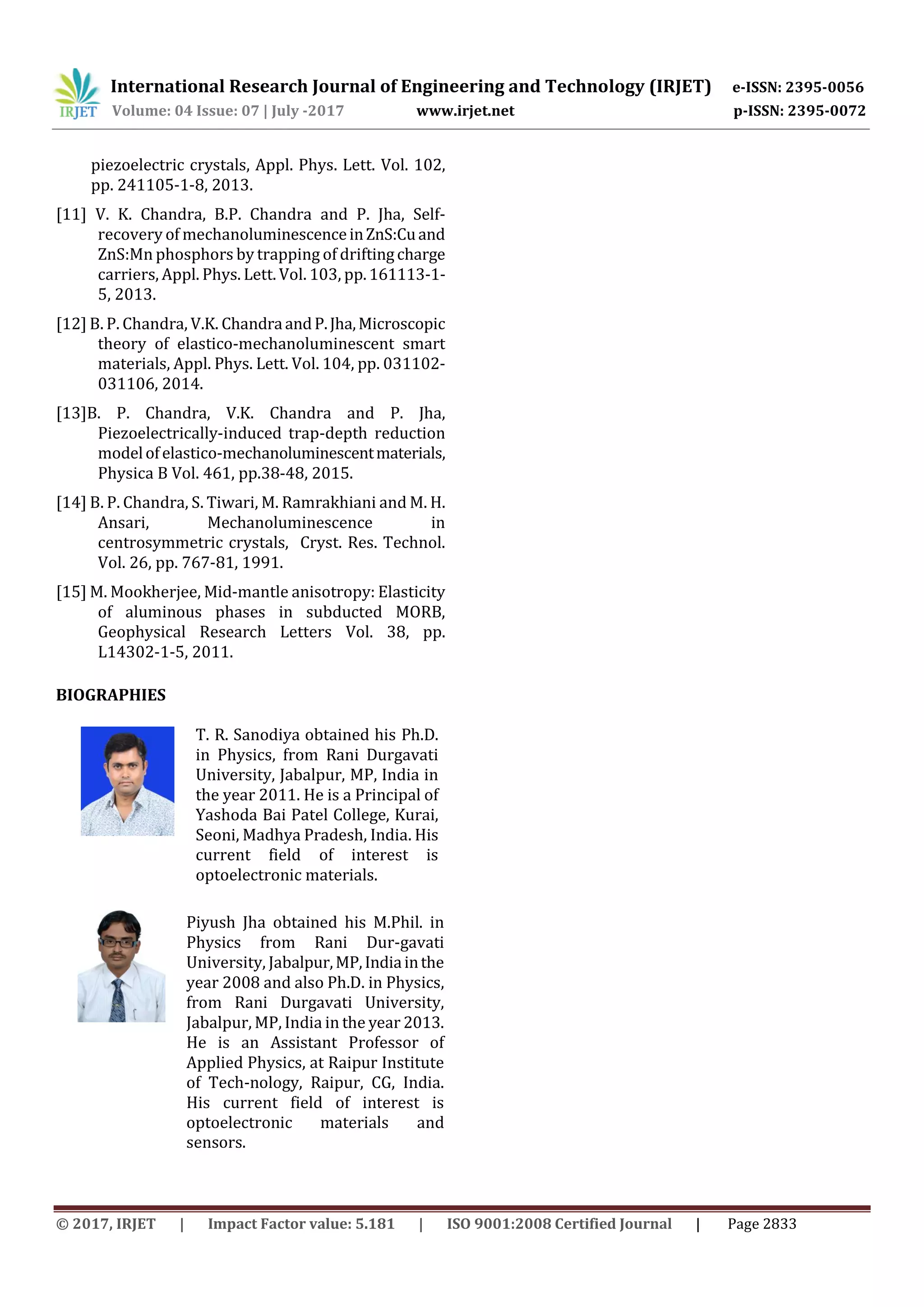 Synthesis and Characterization of Mechanoluminescent NaAlSiO4:Eu,Nd ...