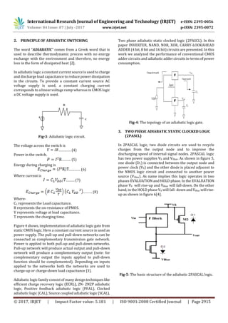 Design and Implementation of Low Power 16-bit Carry-lookahead Adder using Adiabatic Logic | PDF