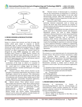 Review of MEMS Technology & its Applications in Various Fields | PDF
