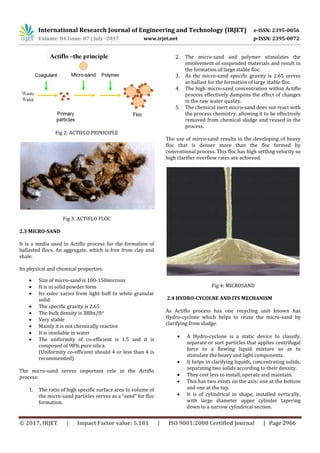 Removal of Total Suspended Solids and Turbidity by Actiflo Process ...