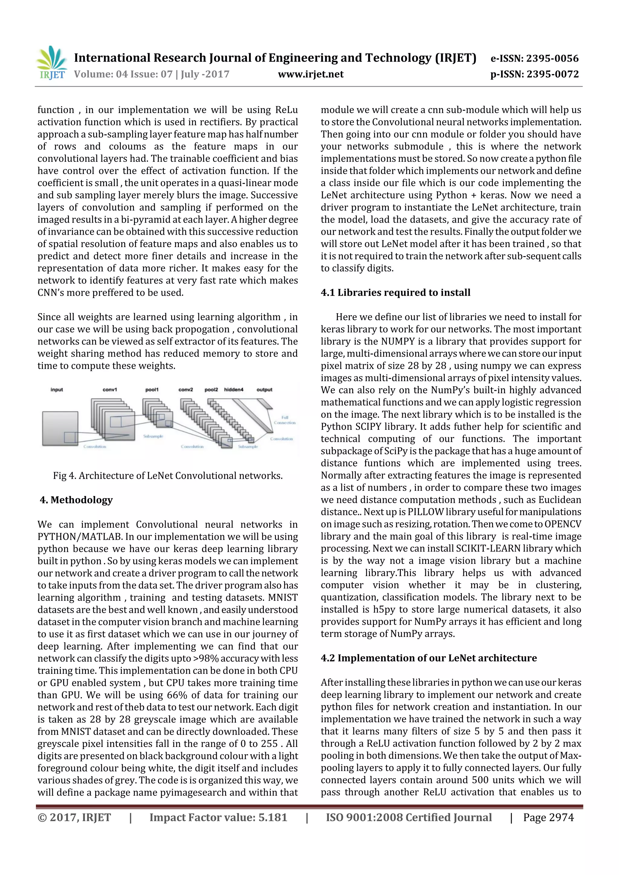 Handwritten Digit Recognition using Convolutional Neural Networks | PDF