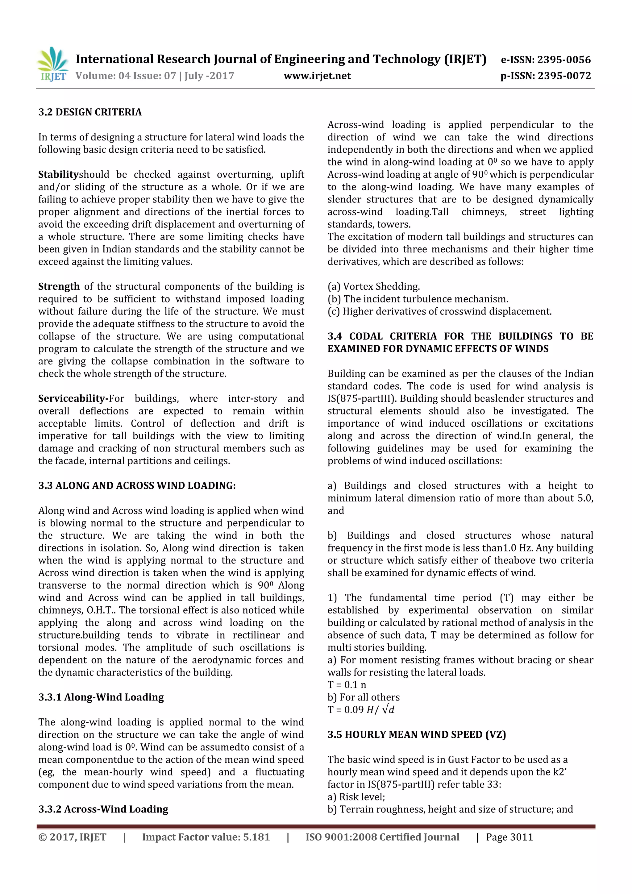 Study of Comparison Between Static and Dynamic Analysis Subjected to Wind and Earthquake Load ...