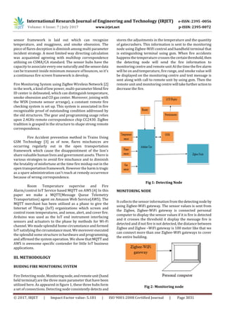 The Design and Implementation of Building Fire Monitoring System using ZIGBEE-WIFI Gateway | PDF