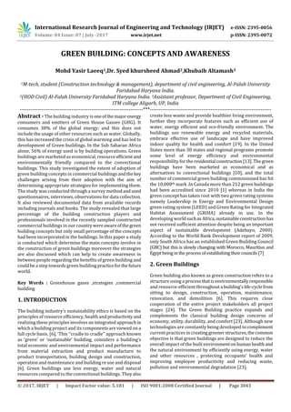 Green Building: Concepts and Awareness | PDF