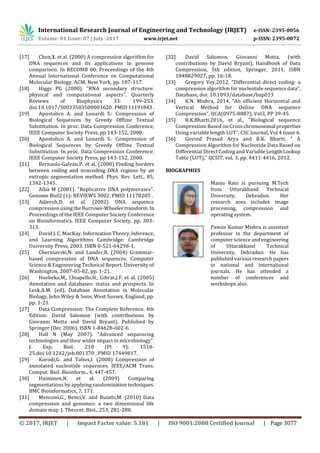 Design & Implementation of a DNA Compression Algorithm | PDF