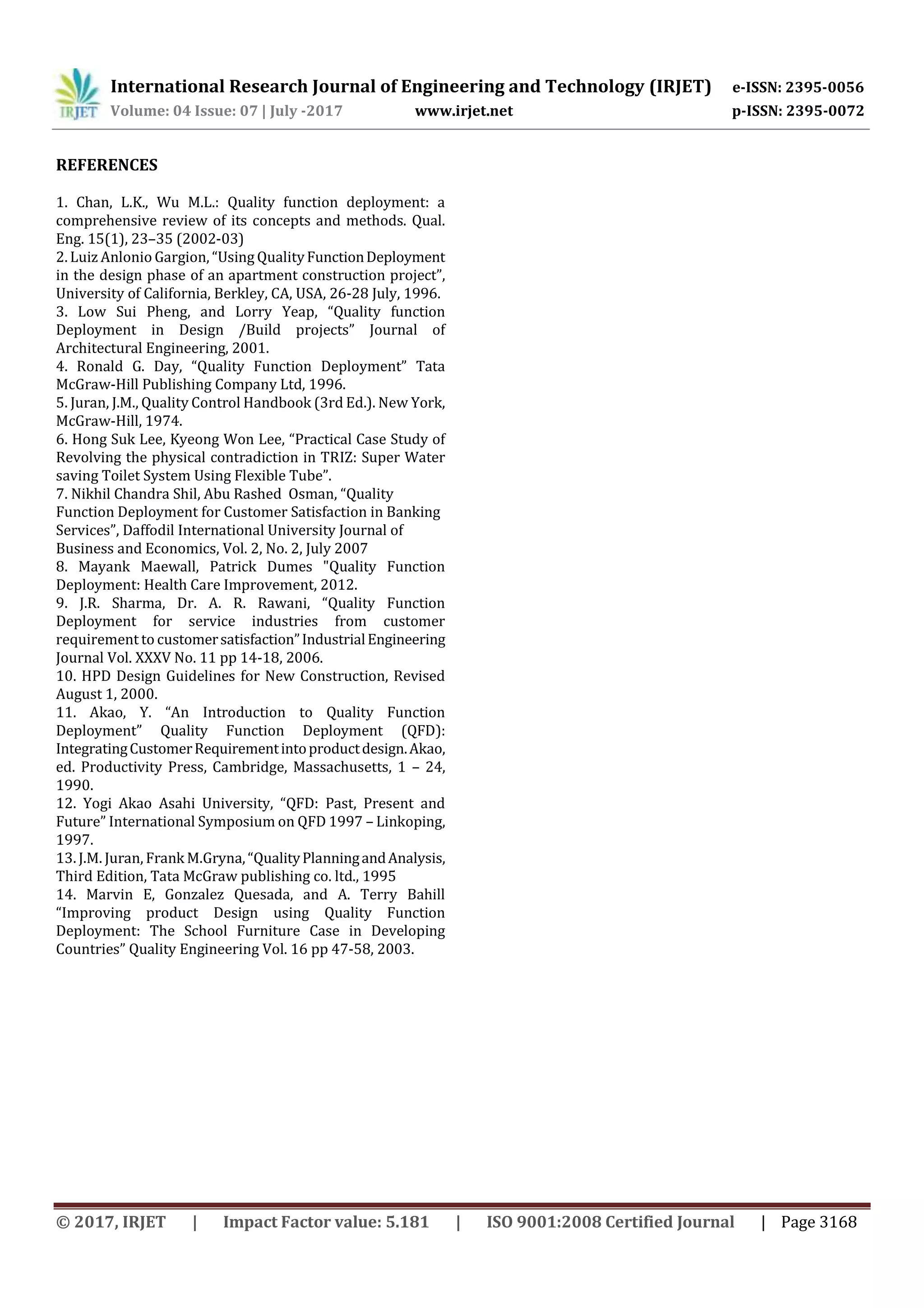 Case study of LMD & HD trucks using Quality Function Deployment | PDF