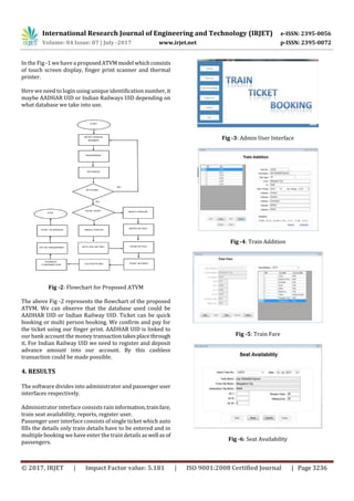 Biometric Based Automatic Ticket Vending Machine for Indian Railways | PDF