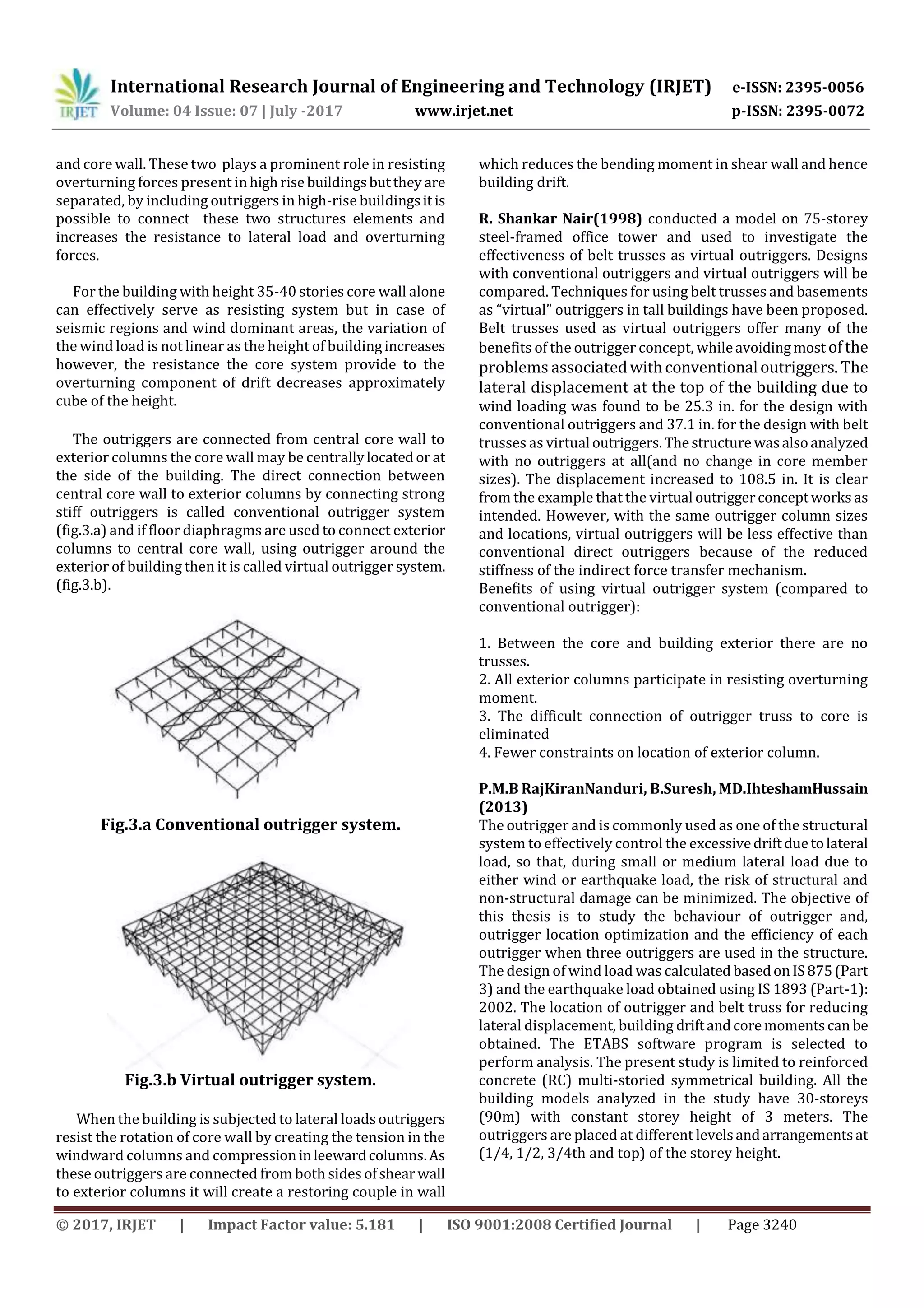 The Study on Behaviour of Outriggers for Tall Buildings Subjected to Lateral Load | PDF | Civil ...