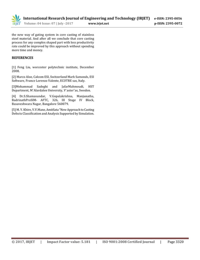 Casting Defect Identification and its Solution by Niyama Simulation | PDF | 3-D Graphics ...