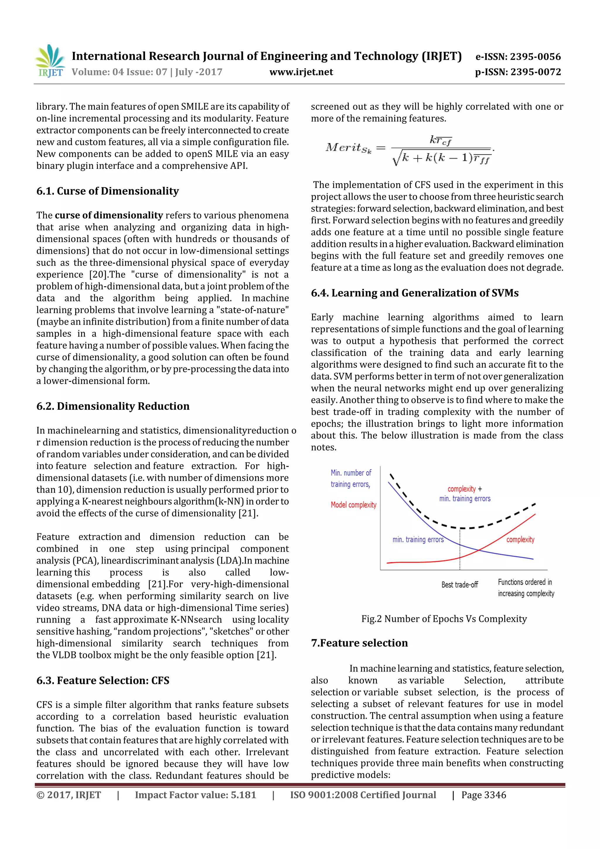 Efficient Speech Emotion Recognition Using Svm And Decision Trees Pdf