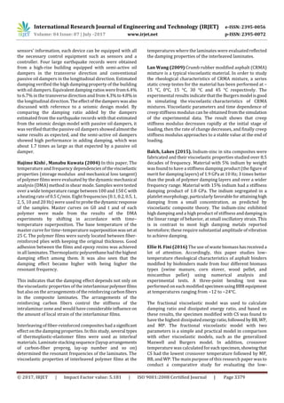 Review on Viscoelastic Materials used in Viscoelastic Dampers | PDF | Physics | Science