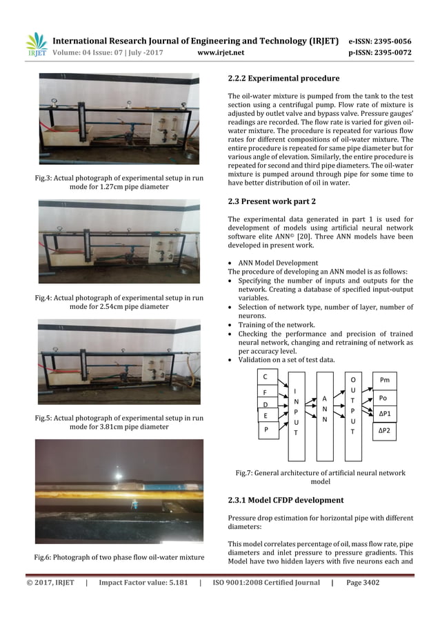 Artificial Neural Network Modelling for Pressure Drop Estimation of Oil-Water Flow for Various ...